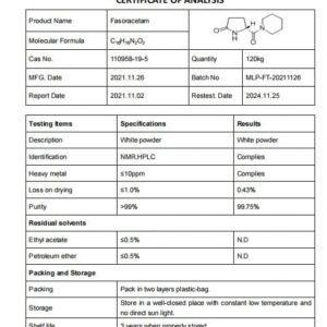 Fasoracetam Powder 5 grams >99%pure COAinpics free10mgscoop!