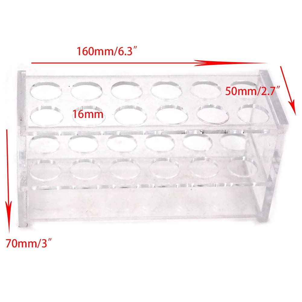 Preamer 12 Sockets Clear Acrylic Test Tube Rack for 10ML Test Tubes