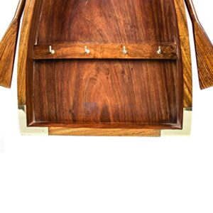 Nagina International Nautical Handcrafted Boat Key Cabinet with Key Hooks | Maritime Home Decor Products