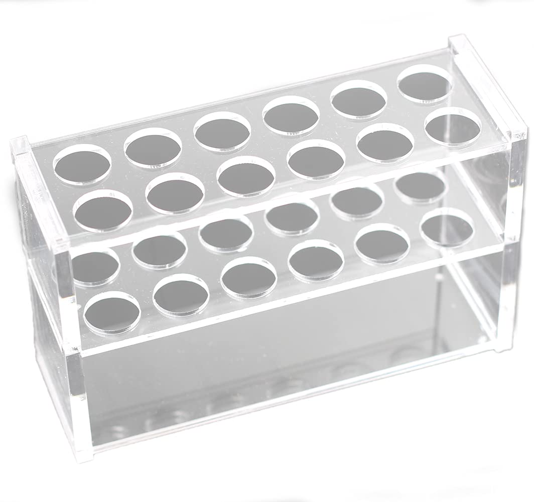 Preamer 12 Sockets Clear Acrylic Test Tube Rack for 10ML Test Tubes