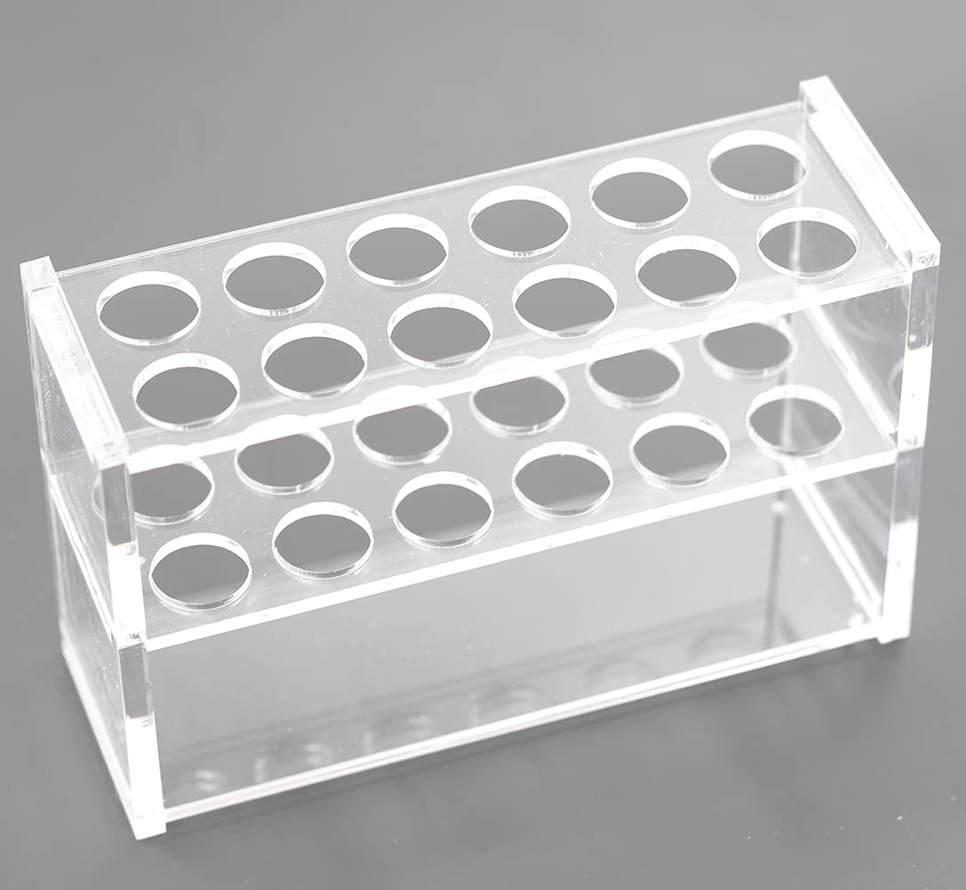 Preamer 12 Sockets Clear Acrylic Test Tube Rack for 10ML Test Tubes