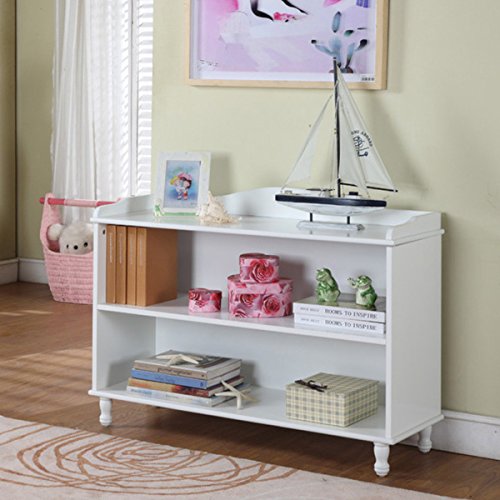 Children's 2-shelf White Bookcase