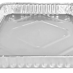 Handi-Foil 1/4-Size (Quarter) Sheet Cake Aluminum Foil Pan w/Clear Dome Lid (Pack of 25 Sets)