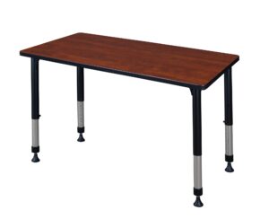 regency kee 42" x 30" height adjustable classroom table, cherry