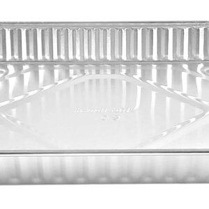 Handi-Foil 1/4-Size (Quarter) Sheet Cake Aluminum Foil Pan w/Clear Dome Lid (Pack of 25 Sets)