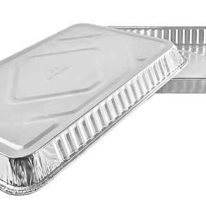 Handi-Foil 1/4-Size (Quarter) Sheet Cake Aluminum Foil Pan w/Clear Dome Lid (Pack of 25 Sets)