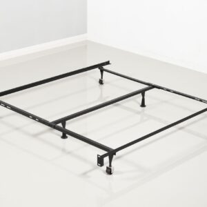 GTU Furniture Adjustable Steel Metal Bed Frame, for Box Spring & Mattress Set, Fits Twin/Full/Queen (Twin/Full/Queen)