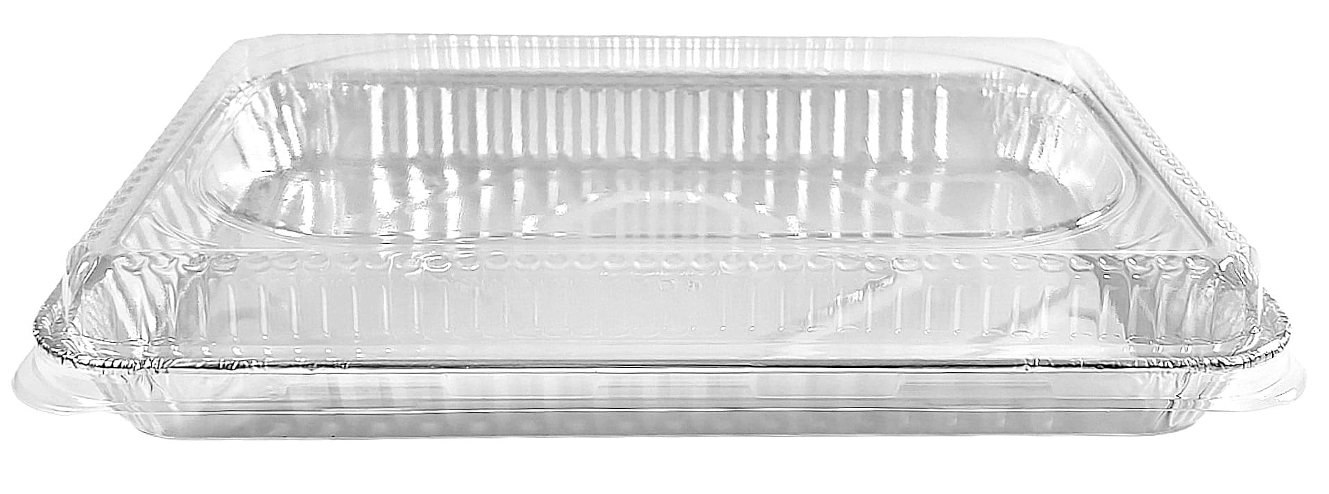 Handi-Foil 1/4-Size (Quarter) Sheet Cake Aluminum Foil Pan w/Clear Dome Lid (Pack of 25 Sets)