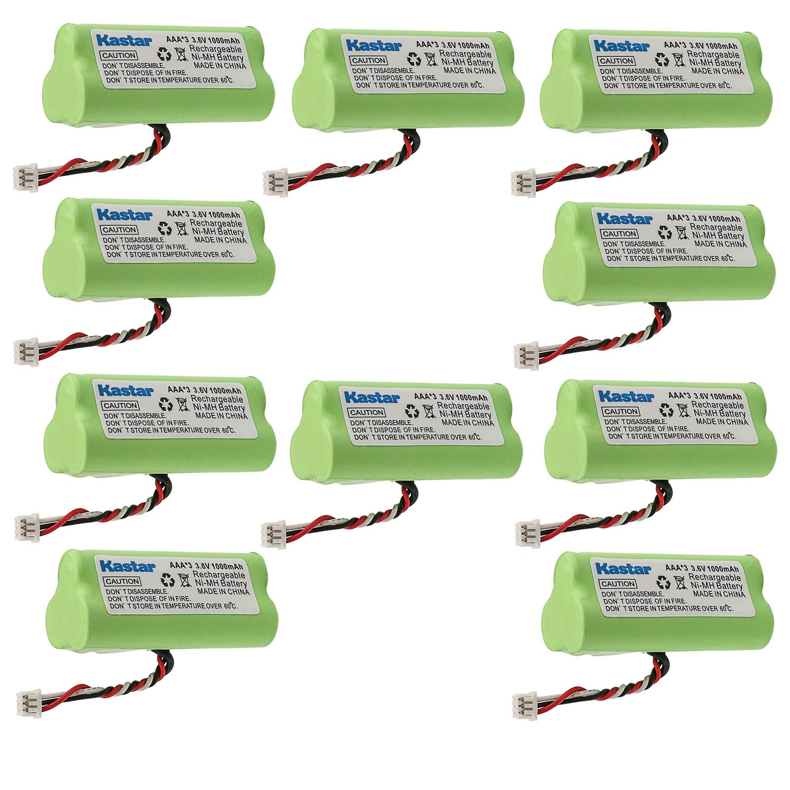 Kastar 10-Pack AAA 3.6V 1000mAh Ni-MH Rechargeable Battery Replacement for Zebra/Motorola Symbol 82-67705-01 Symbol LS-4278 LS4278-M BTRY-LS42RAAOE-01 DS-6878 Cordless Bluetooth Laser Barcode Scanner