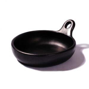 ancient cookware, clay chamba saute pan, medium, 48 ounces