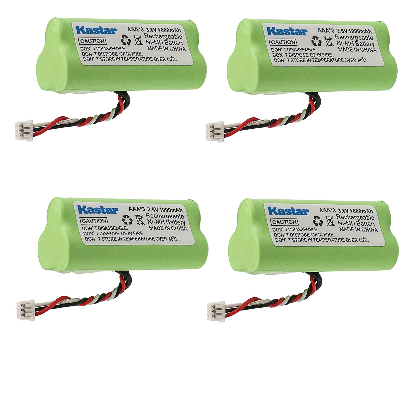 Kastar 4-Pack AAA 3.6V 1000mAh Ni-MH Rechargeable Battery Replacement for Zebra/Motorola Symbol 82-67705-01 Symbol LS-4278 LS4278-M BTRY-LS42RAAOE-01 DS-6878 Cordless Bluetooth Laser Barcode Scanner