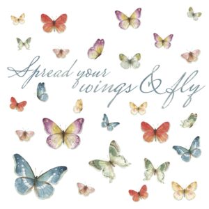 roommates rmk3263scs lisa audit butterfly quote peel and stick wall decals