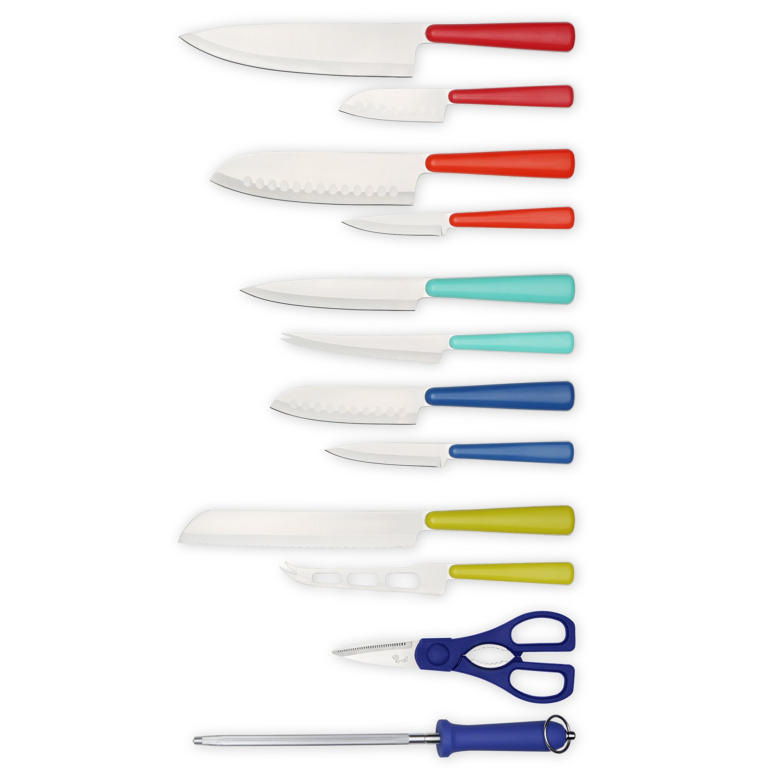 Cambridge Silversmiths Merengue 13-Piece Fiesta Cutlery Set with Block