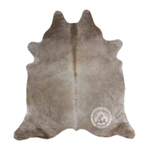 Sunshine Cowhides 100% Genuine Taupe Cowhide Rug - Modern Style Animal Skin Rug & Floor Carpet for Living Room, Bedroom, Kitchen & More - Large (6x6-7ft)