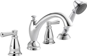 delta faucet t4793 delta bath faucets and accessories roman tub with hand shower trim, chrome