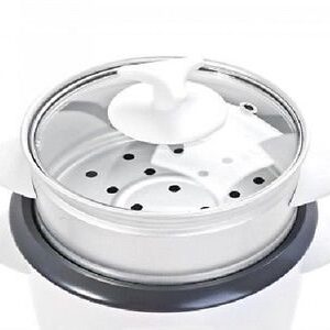 NARITA NRC-150 3-Cup Non-Stick Rice Cooker with Steamer, White