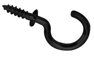 td designs black cup hooks 3/4" key jewelry hooks screw in (pack of 20)