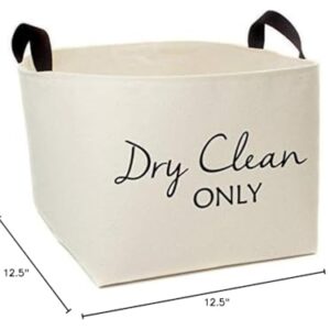 Dry Clean Only Canvas Laundry Basket