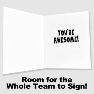 Play Strong 3-Pack Thanks Volleyball Coach You're Awesome (Pink, 5x7) Greeting Thank You Cards Set Amazing for Volleyball Players, Teams, Coaches, Family and Fans - Your Coaches Will Love 'Em!