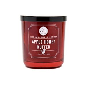 dw home apple honey butter richly scented candle small single wick hand poured 4 oz