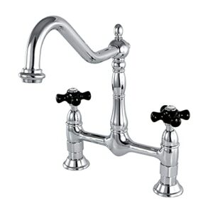 kingston brass ks1171pkx duchess bridge kitchen faucet, 8-3/4", polished chrome