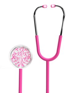 breast cancer awareness ribbons hot pink gemscope stethoscope