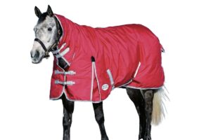 weatherbeeta comfitec classic combo neck heavy horse blanket, red/silver/navy, 78"