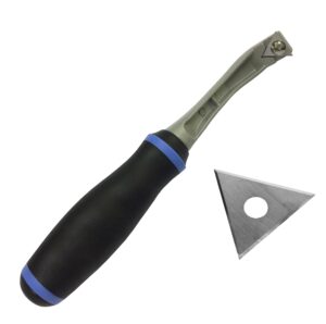 triangular metal scraper + 1" tungsten carbide blade, fits warner 1 in. carbide scraper w/triangle blade, small profile - pack of 1