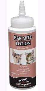 coopers best ear mite medicine lotion aloe dog cat rabbit 6oz all natural insecticide free