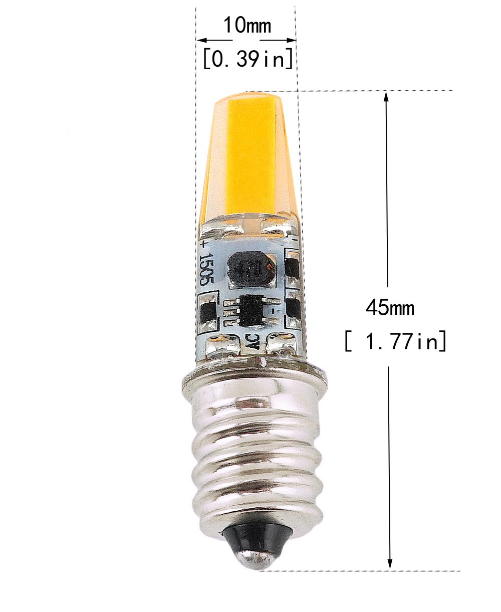 Bonlux 2W E12 Candelabra LED Bulb 12V AC/DC Warm White Candelabra Base E12 Indicator Light 20W Halogen Replacement Bulb (Pack of 5)