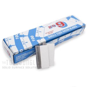 Single Edge Industrial Razor Blades 100 Pack with Mini Scraper