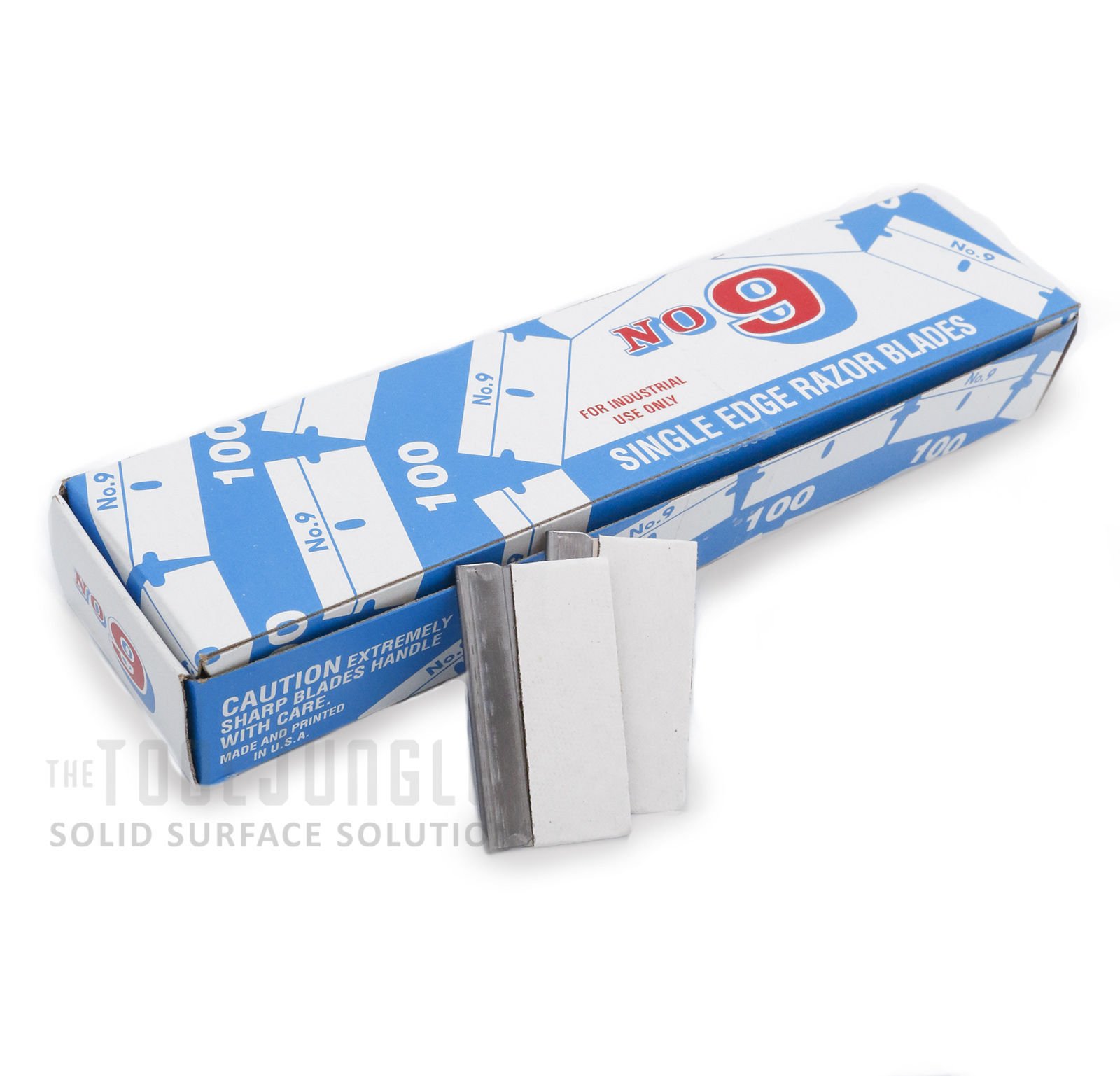 Single Edge Industrial Razor Blades 100 Pack with Mini Scraper