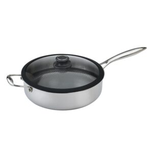 frieling black cube quick release cookware sauté pan with lid - 11-inch/4.5 quart - nonstick frying pan - induction cookware - deep frying pan with lid - skillet with lid - induction pan - kitchen pan