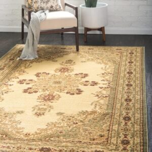 Unique Loom Versailles Collection Traditional Classic Border with Medallion Motif, Area Rug (10' 0 x 13' 0 Rectangular, Green/ Ivory)