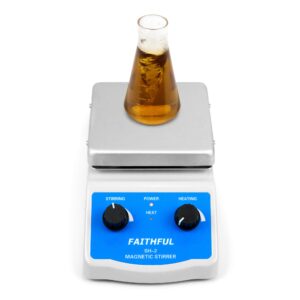 faithful sh-2 hot plate magnetic stirrer with dual control and 1 inch stir bar c3 - 110v