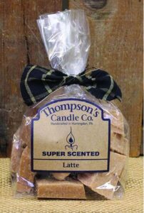 thompson's candle lacr super scented latte crumbles - bag of crumbles, 6 ounce