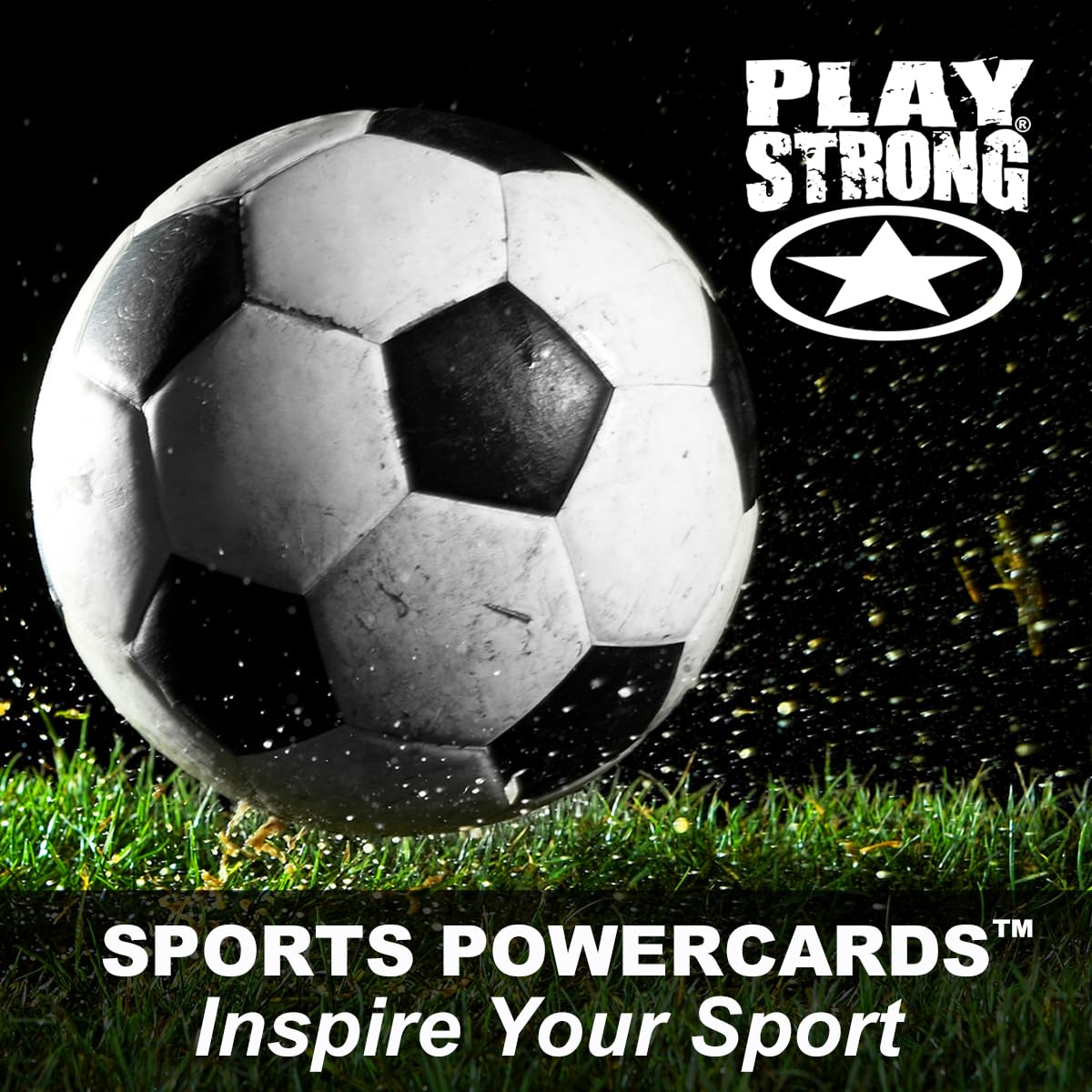 Play Strong Soccer Birthday Card 1-Pack (5x7) Super Star Illustrated Sports Birthday Cards Greeting Cards- Awesome for Soccer Players, Coaches and Fans Birthdays, Gifts and Parties!