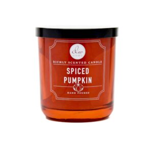 dw home spiced pumpkin richly scented candle small single wick hand poured from dw home 4 oz