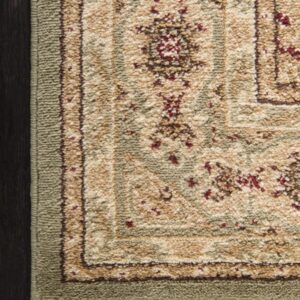 Unique Loom Versailles Collection Traditional Classic Border with Medallion Motif, Area Rug (10' 0 x 13' 0 Rectangular, Green/ Ivory)