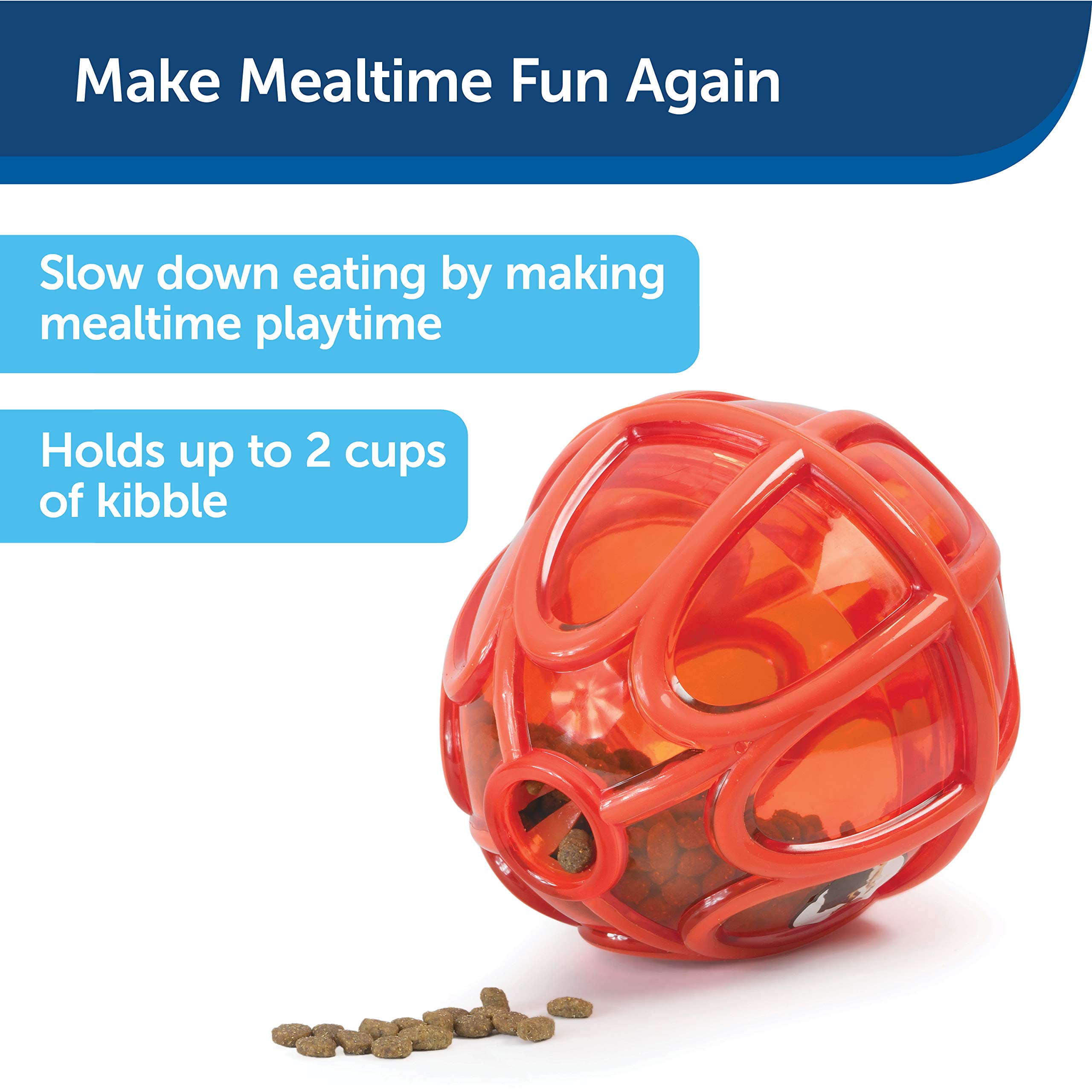 PetSafe Sportsmen Kibble Nibble - Refillable Kibble and Treat Toy - Meal Dispensing Dog Toy - Interactive Dog Toy for Anxiety and Fast Easters - Slow Down Meals - Slow Feeder Toy for Dogs