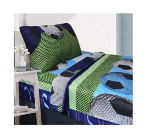 all american collection 3 piece twin size soccer sheet set, matching comforter and curtain available (sheet set only)