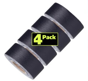 mini gaffer tape rolls by gafferpower 1 inch x 8yards - pack of 4 black, made in the usa, heavy duty gaffer's tape, strong tough compact lightweight, multipurpose