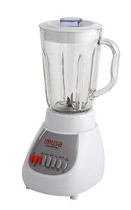 imusa usa gau-80313w 10-speed countertop blender with 42 oz glass jar, white