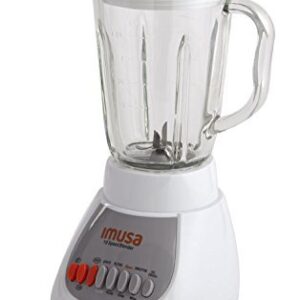 IMUSA USA GAU-80313W 10-Speed Countertop Blender with 42 oz Glass Jar, White