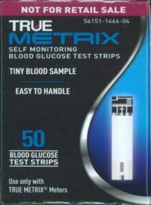 true metrix self monitoring blood glucose test strips(12 boxes of 50)