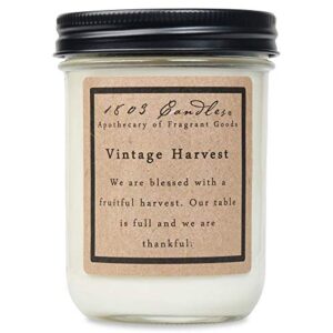 1803 candles - 14 oz. jar soy candles - (vintage harvest)