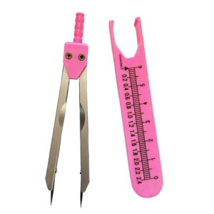 airgoesin ekg ecg calipers nursing or doctor caliper divider for measuring drafting electrocardiographs with ruler (pink)