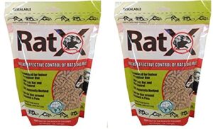 ecoclear ratx pellets, 2 pack of 1 pound each, pet safe rodent extermination