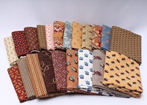 10 fat quarters - american civil war fat quarter bundle 1800's historical reproduction quality quilters cotton fabrics m228.01