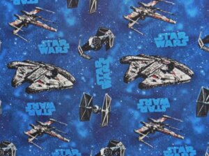 1/2 yard - star wars vehicles cotton fabric - officially licensed (great for quilting, sewing, craft projects, throw pillows, quilts & more) 1/2 yard x 44"